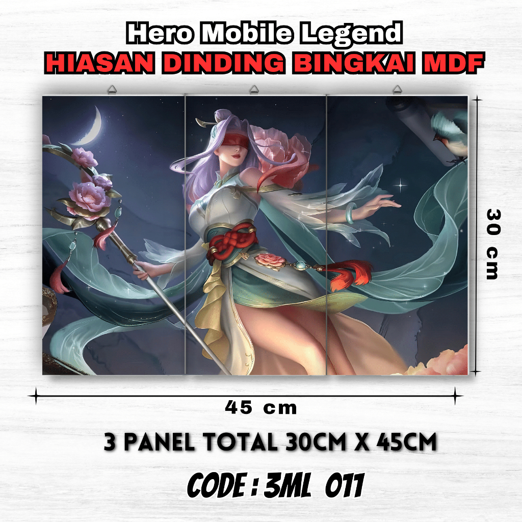 Jual 1 SET 3Pcs Hero Mobile Legends Hiasan dinding Bingkai MDF ...