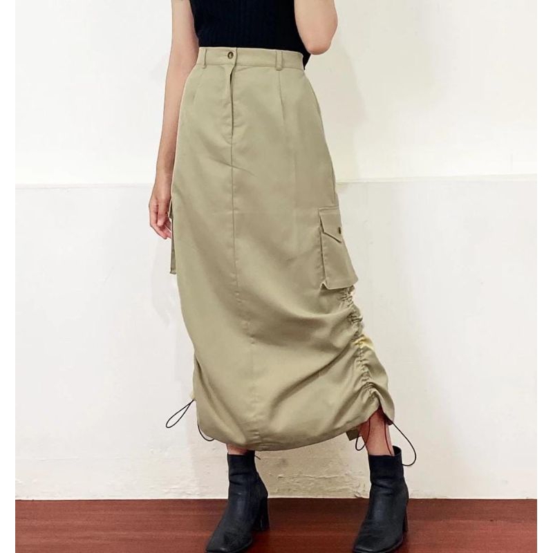 Jual ROK CARGO SERUT KEKINIAN /ROK SKIRT CARGO VIRAL | Shopee Indonesia