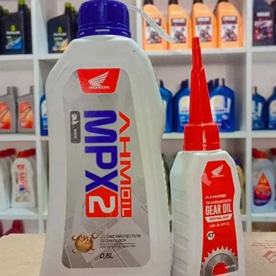 Jual Paket OIL AHM MPX2 800 ML & OIL GEAR 120 ML ORIGINAL | Shopee ...