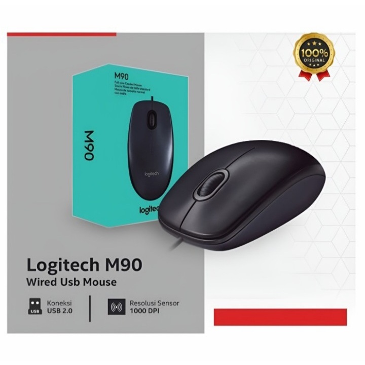 Jual Logitech Mouse M90 Full Size Wired M 90 - Garansi RESMI - Original ...