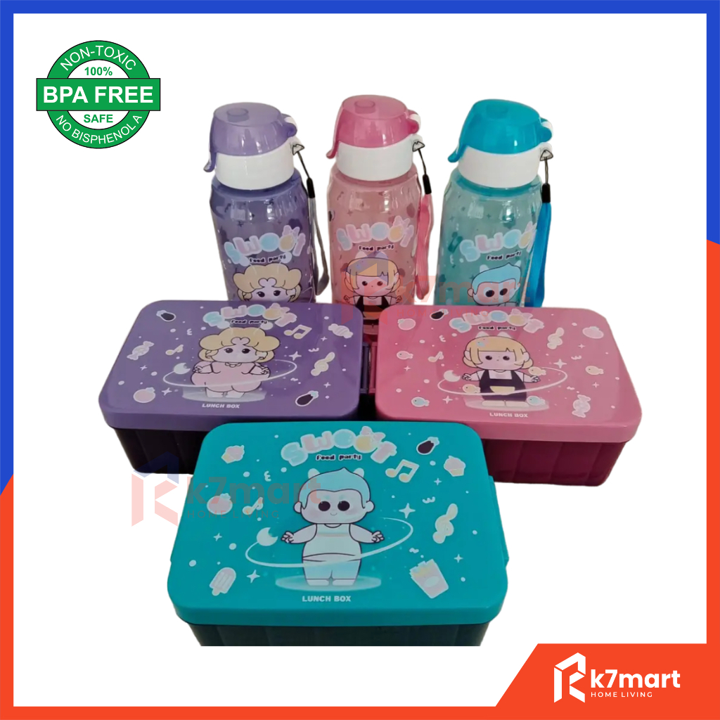 Jual K7MART LB09 LUNCH BOX 2 SEKAT MOTIF KARAKTER ANAK SET+ BOTOL MINUM / KOTAK MAKAN SIANG ...