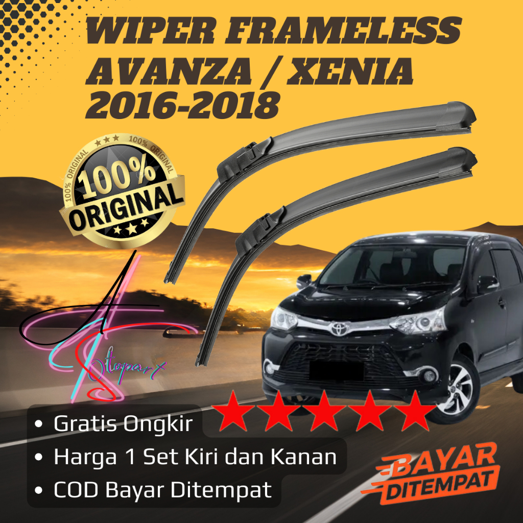 Jual Wiper Avanza Xenia 2016 - 2018 Model Frameless Avanza Xenia Lama / Karet Wiper Mobil Toyota ...