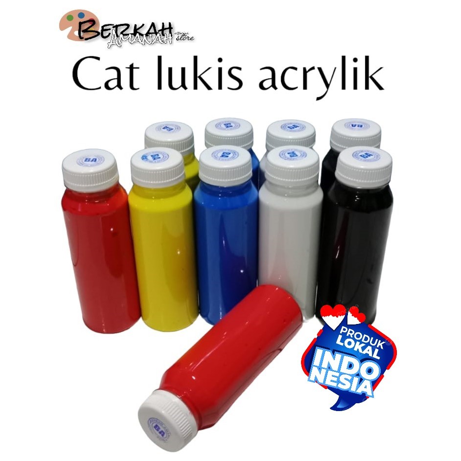 Jual cat lukis acrilik 250ml lebih kental | Shopee Indonesia