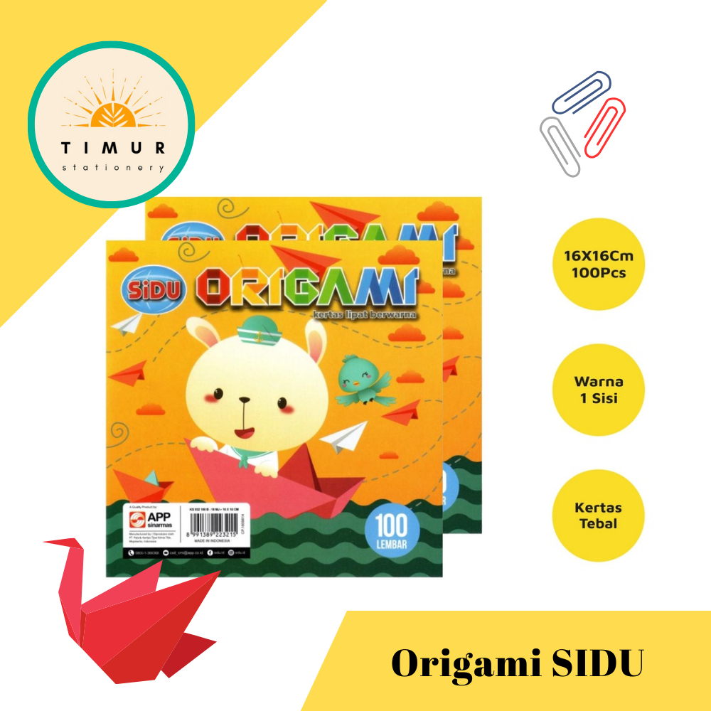 Jual Kertas ORIGAMI SIDU per pack isi 100 lembar | Shopee Indonesia