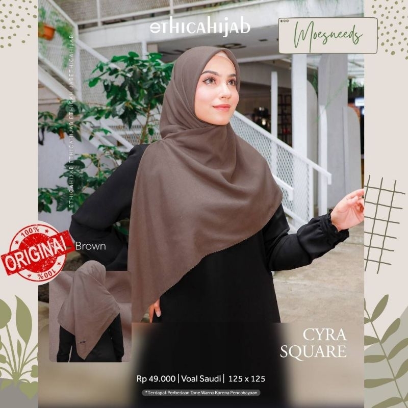 Jual Ethica Hijab Segi Empat Voal Saudi Polos Cyra | Shopee Indonesia