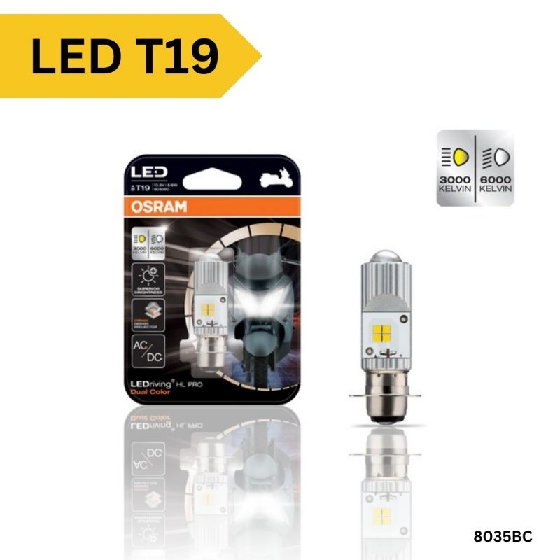 Jual Osram Led T19 Laser Dua Warna Original 8035 Bc Lampu Depan Led Motor Beat Mio Vario ...
