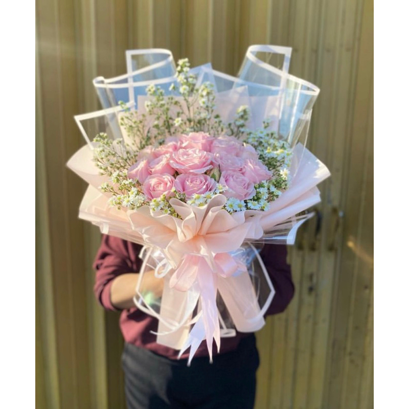 Jual buket bunga mawar segar / frash rose bouquet / bucket murah ...