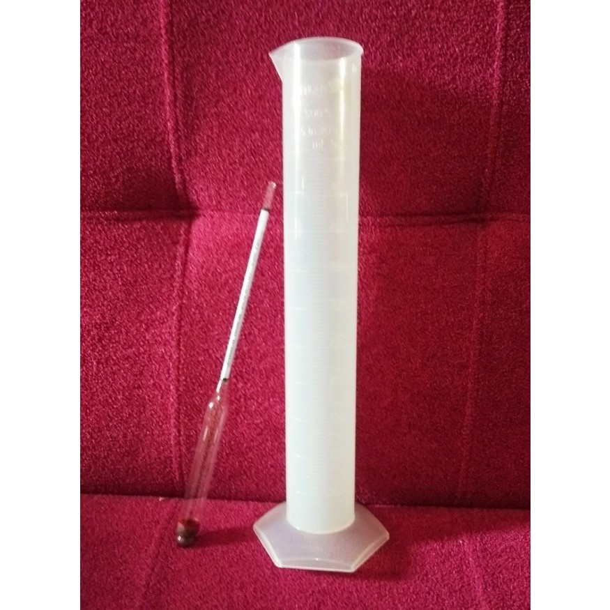 Jual Set Hydrometer Density Solar Plus Gelas Ukur 1 Liter PP Test BJ ...