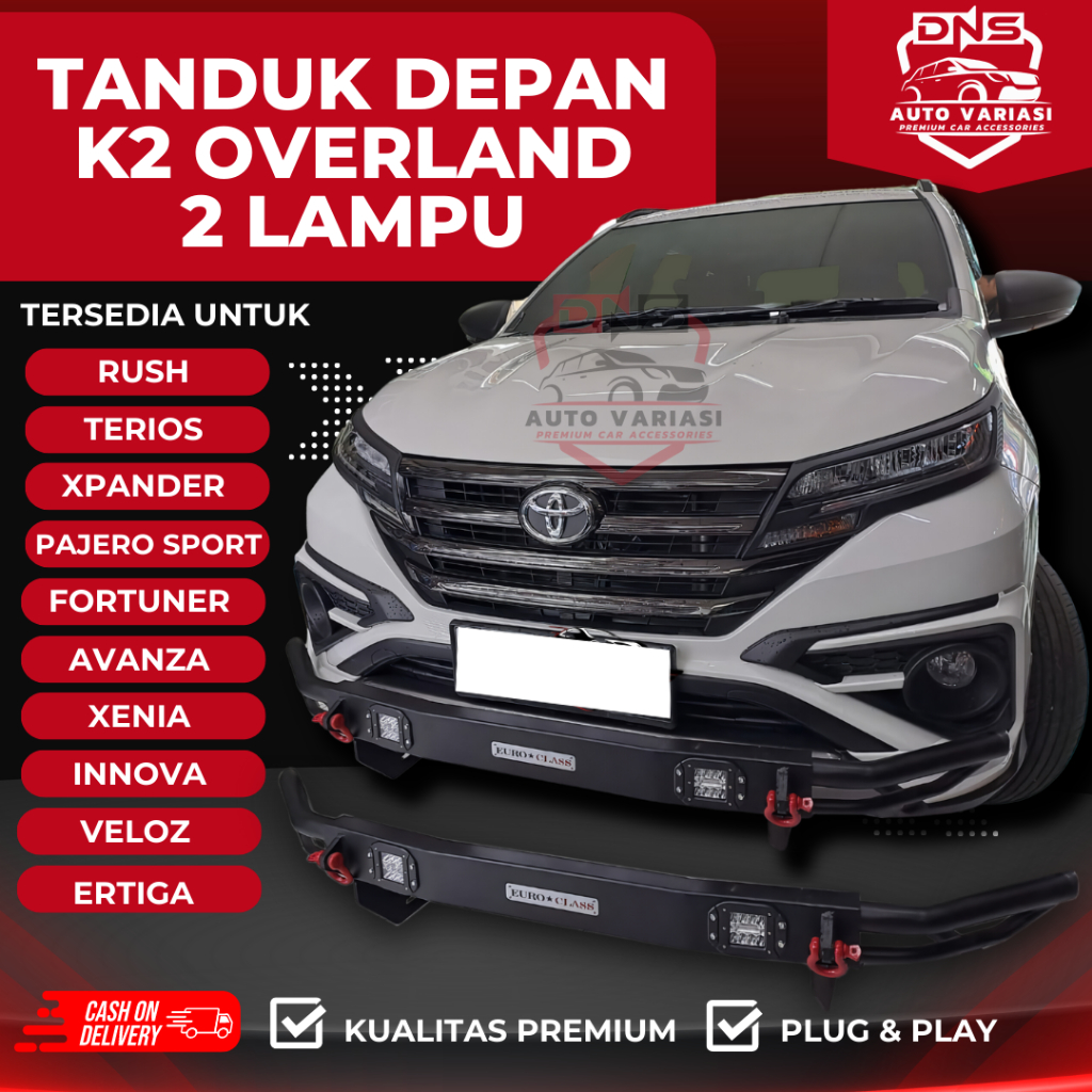 Jual TANDUK FRONT BUMPER OVERLAND k2 2 LAMPU PREMIUM KUALITAS IMPOR ...