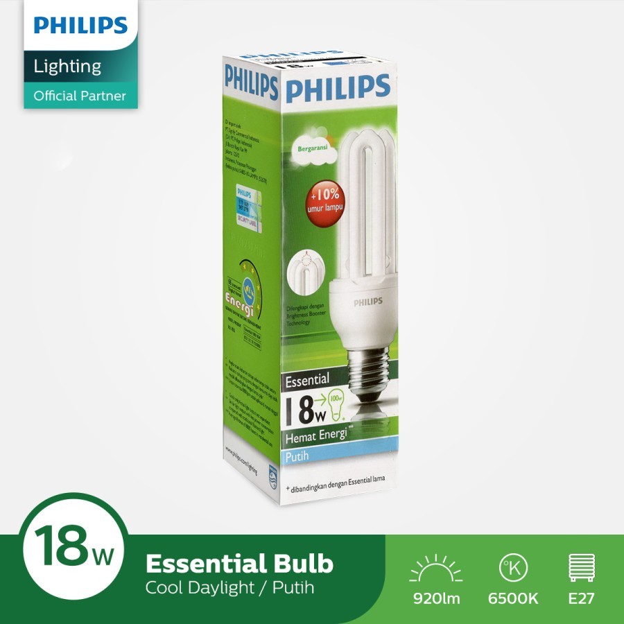 Jual Philips Lampu Essential 18W CDL E27 220V Putih | Shopee Indonesia