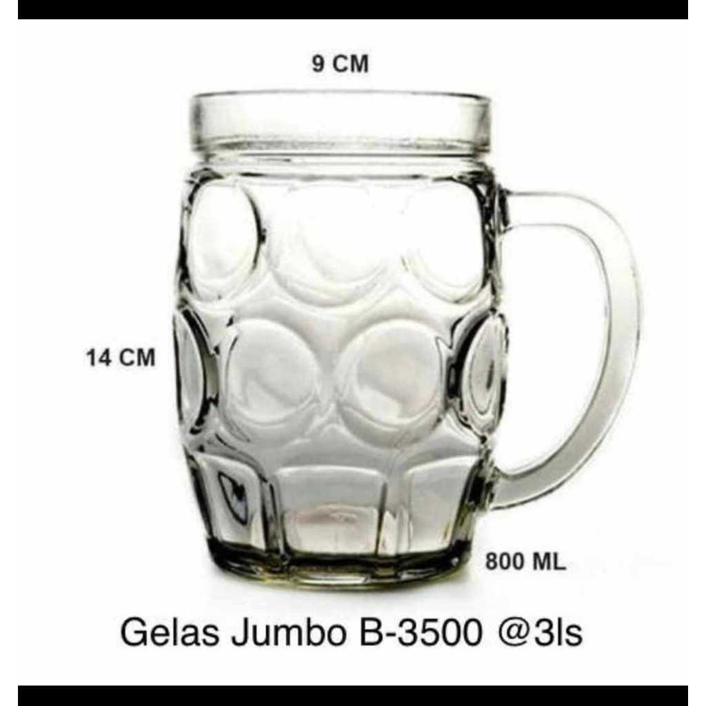 Jual Gelas kaca besar, Gelas es,gelas minuman Besar jumbo,cangkir ...