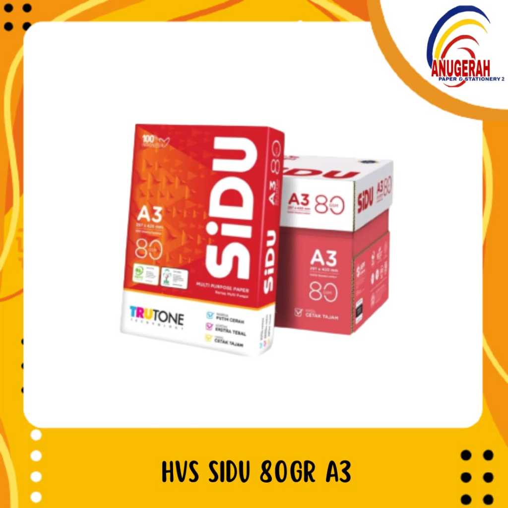 Jual KERTAS HVS SIDU / SINAR DUNIA A3 80gr (RIM) | Shopee Indonesia