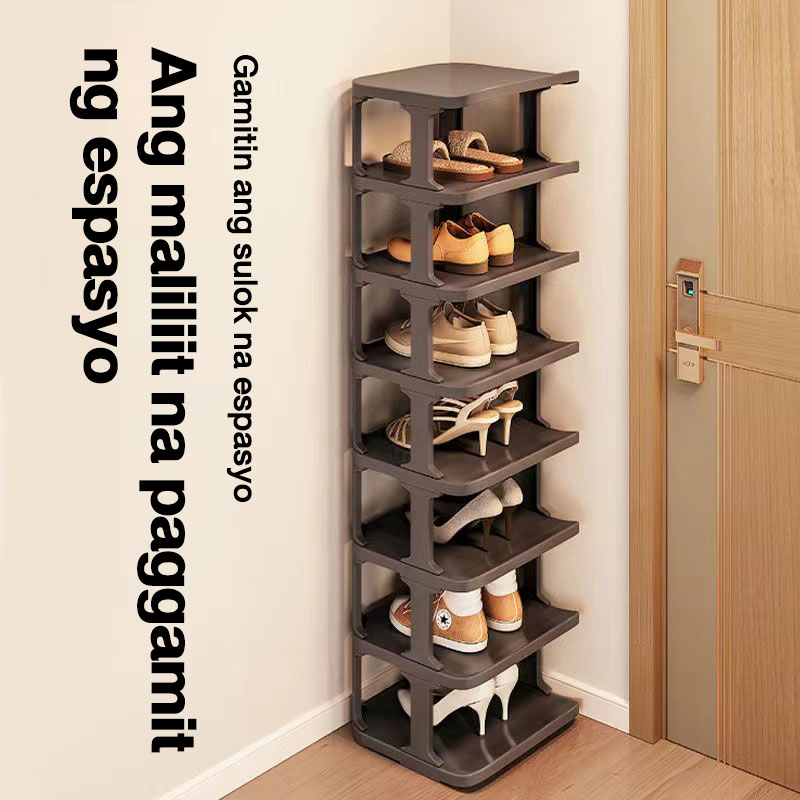 Jual WARM LAB Black Rak Sepatu Plastik Susun Tempat Serbaguna Minimalis ...