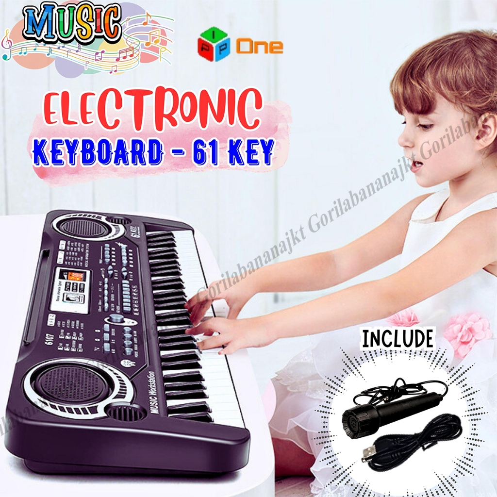 Jual Piano Elektronik Anak 61 Keys Mainan Keyboard Electronic 61 Keys ...