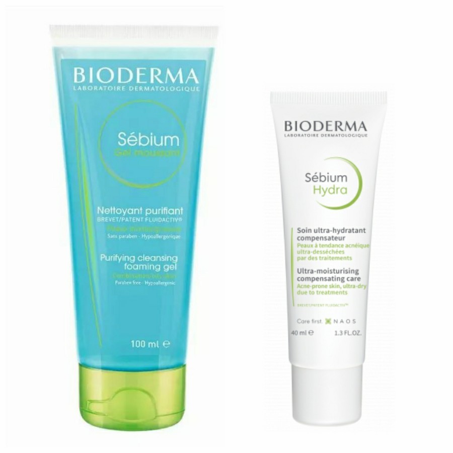 Jual Bioderma Sebium PAKET Gel Moussant 100ml + Hydra 40ml Sabun ...