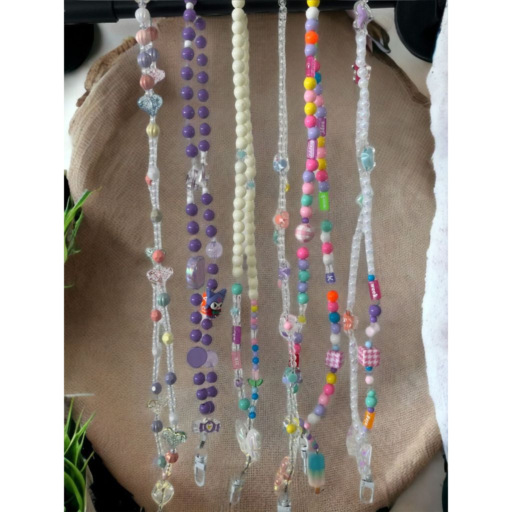 Jual Lanyard Beads Strap/ Gantungan ID Card atau HP Manik-Manik Lucu ...