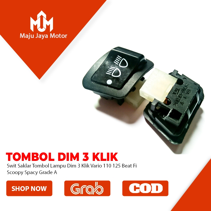 Jual Swit Saklar Tombol Lampu Dim 3 Mode Klik fungsi Titik Motor Vario ...