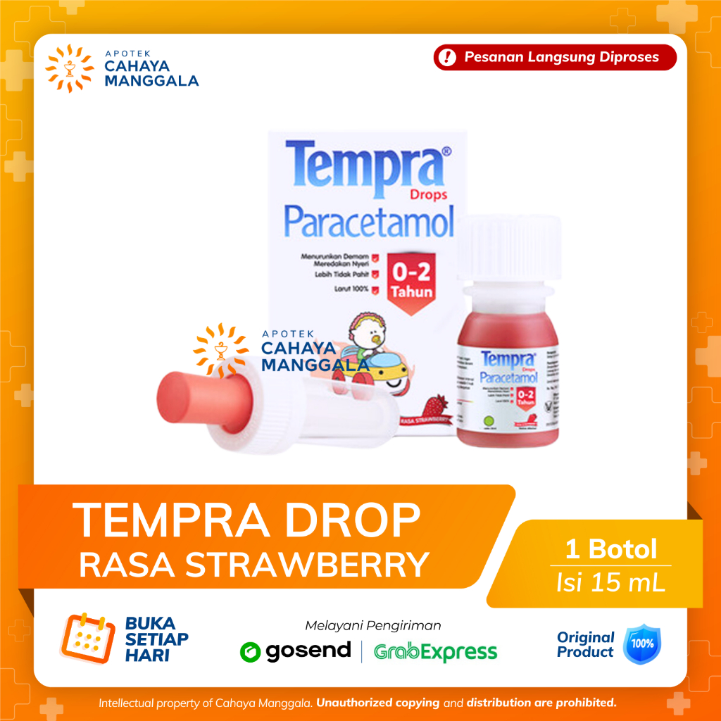 Jual TEMPRA DROP RASA STRAWBERRY 15 ML | Shopee Indonesia