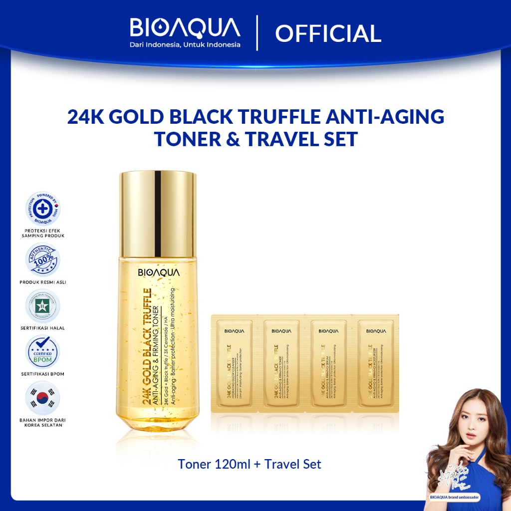 Jual BIOAQUA 24K Gold Black Truffle Anti-Aging & Firming Toner 120ml ...
