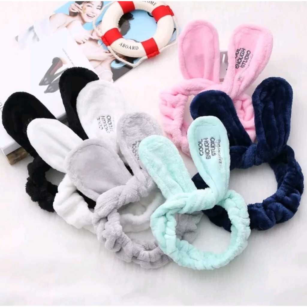 Jual Bando Headband Kelinci Korea / Bando Untuk Cuci Muka / Bando Make ...