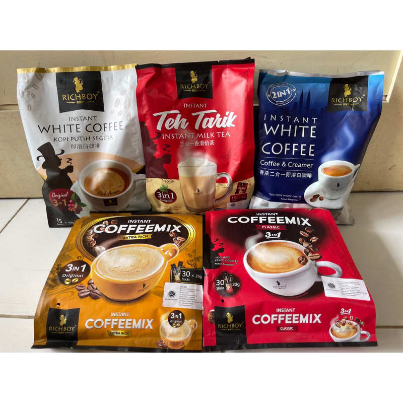Jual richboy instant white coffee / instant coffeemix / instant teh ...