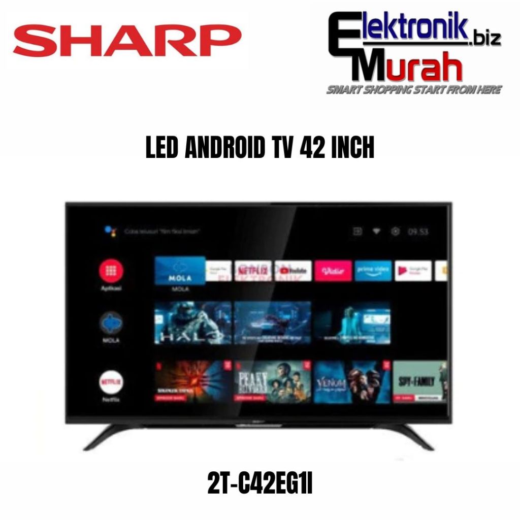 Jual Sharp 2T-C42EG1I LED Android TV 42" (FHD) | Shopee Indonesia