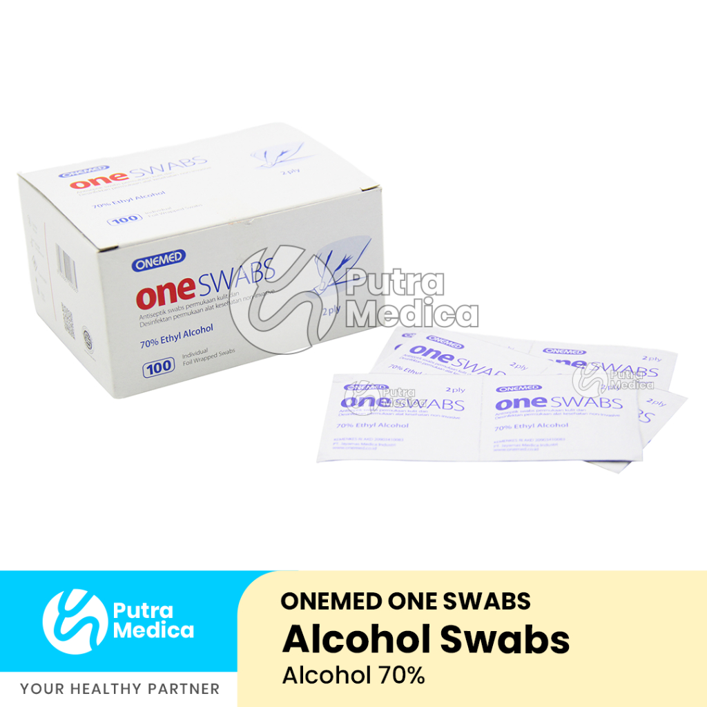 Jual Onemed OneSwabs - 1 Box / Alcohol One Swab / Kapas Alkohol Steril ...