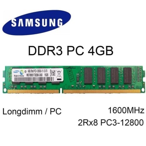 Jual Ram PC 4GB DDR3 PC 12800 SAMSUNG | Shopee Indonesia