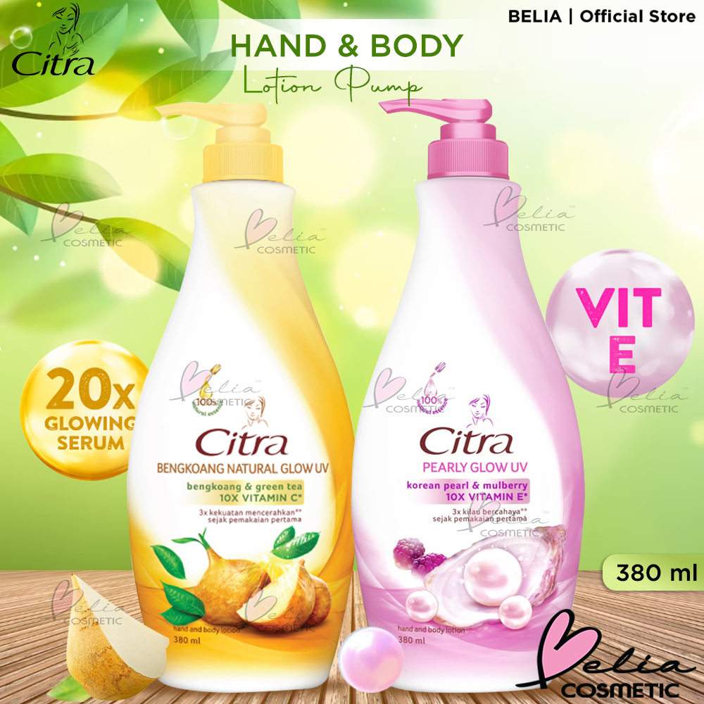 Jual BELIA CITRA Hand & Body Lotion PUMP 380ml | Pearly Glow UV | Bengkoang Natural Glow UV ...