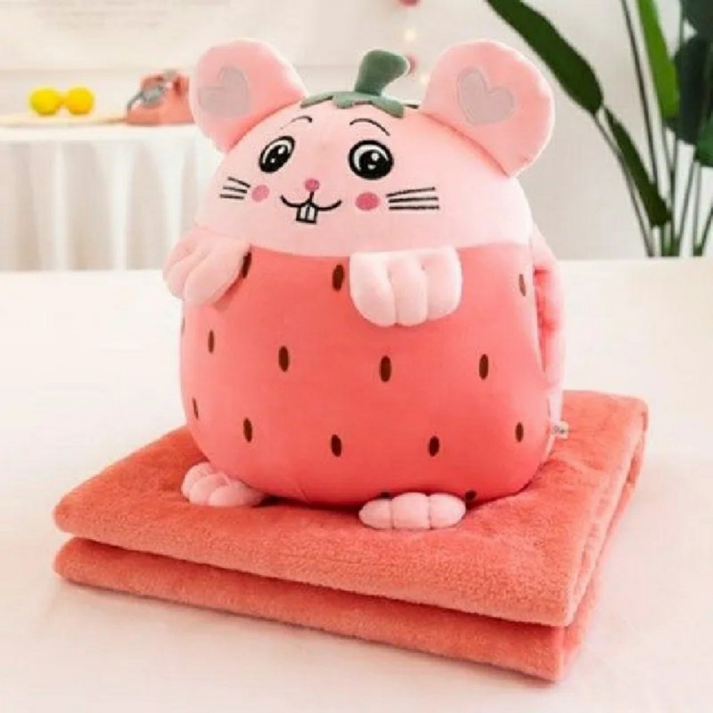 Jual Boneka selimut 3 in 1 karakter buah/Balmut bantal selimut boneka ...