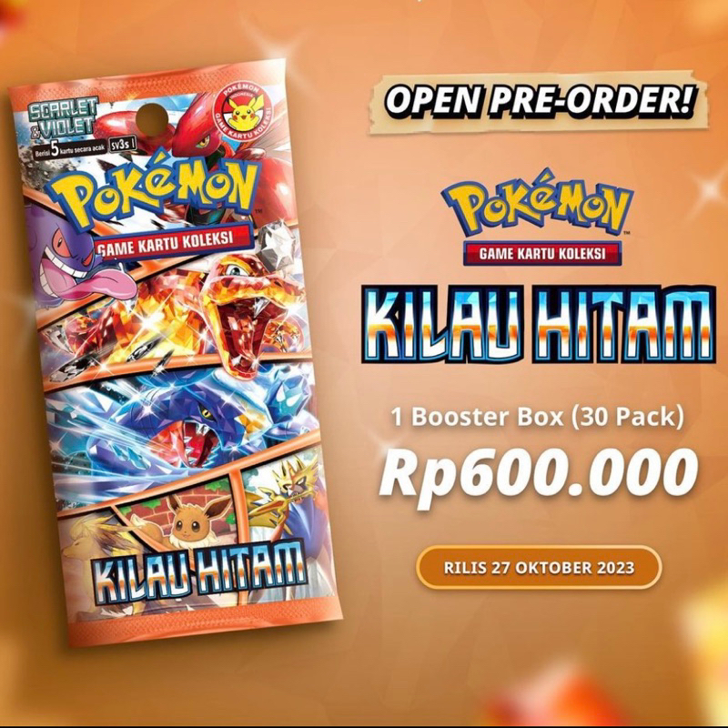 Jual kilau hitam SV3S booster pack pokemon tcg indonesia card kartu langka original charizard ...