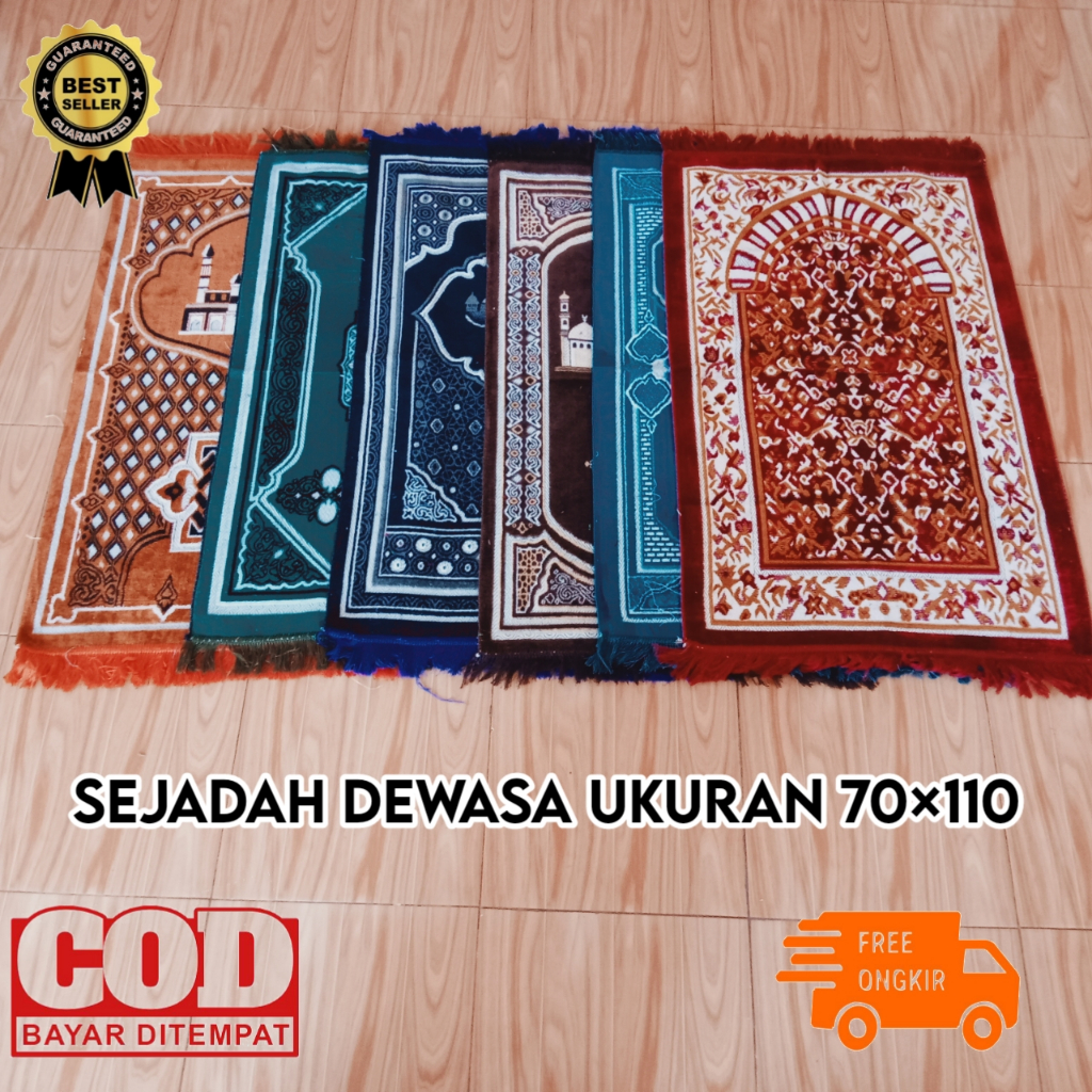 Jual SEJADAH DEWASA UKURAN 70x110 BENANG PUTIH/SEJADAH DEWASA PREMIUM ...