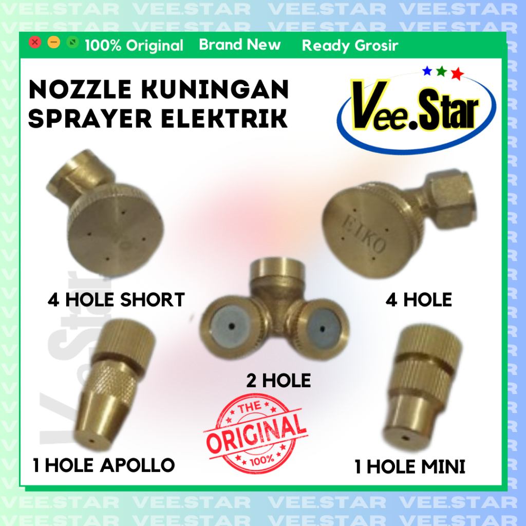 Jual Nozle Kuningan Sprayer Elektrik 1 HOLE Mini / Nozle Sprayer ...