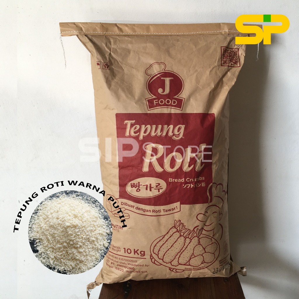 Jual Tepung Roti J Food Putih 10 Kilogram / Tepung Panir Putih / Bread ...
