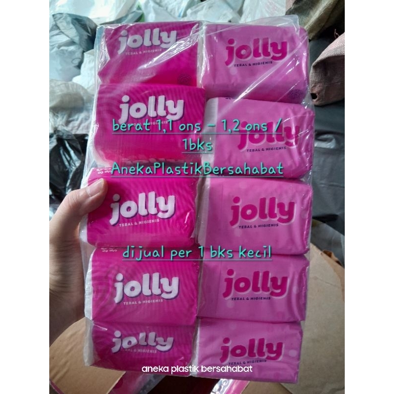 Jual tissue jolly 200 sheets 2 ply x 1,1-1,2 ons / bks kecil , tissue ...