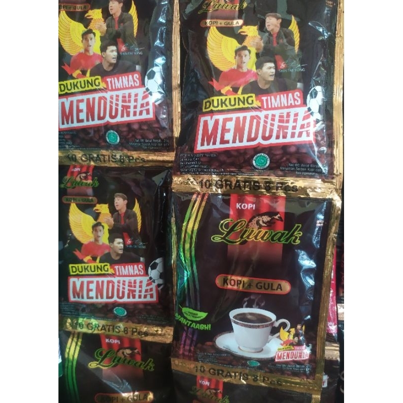 Jual Kopi luwak hitam renceng kopi + gula isi 15 sachet | Shopee Indonesia