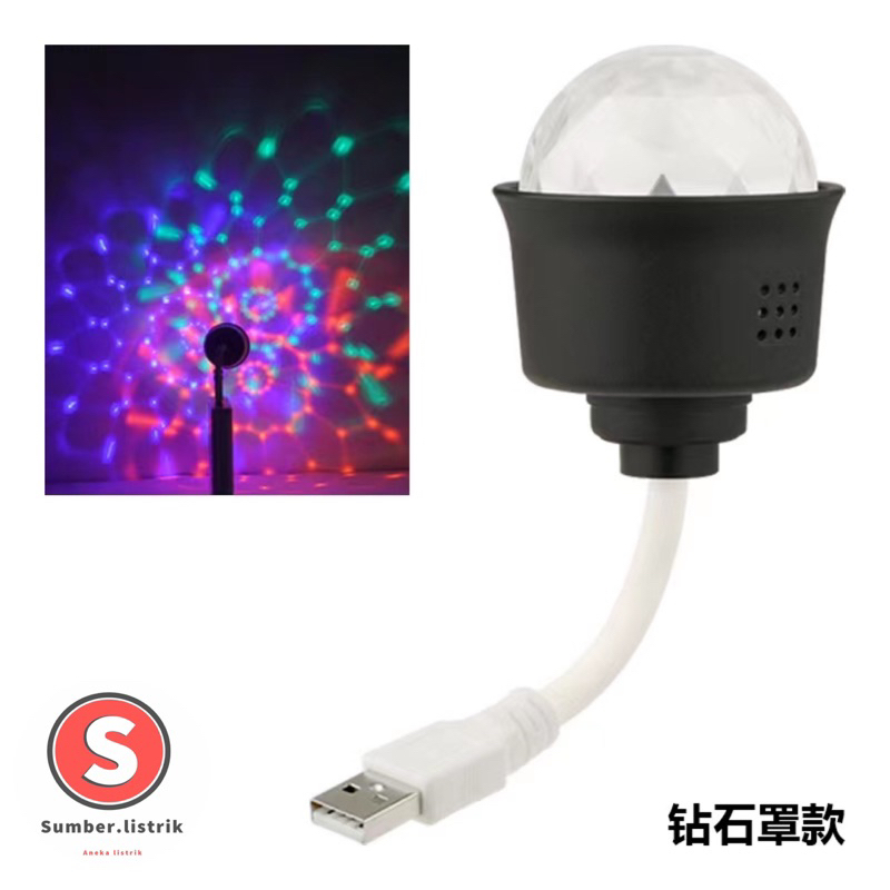 Jual Lampu Disco Joget Lampu Bola Dj Sensor Suara Mini Usb Lampu Disco ...