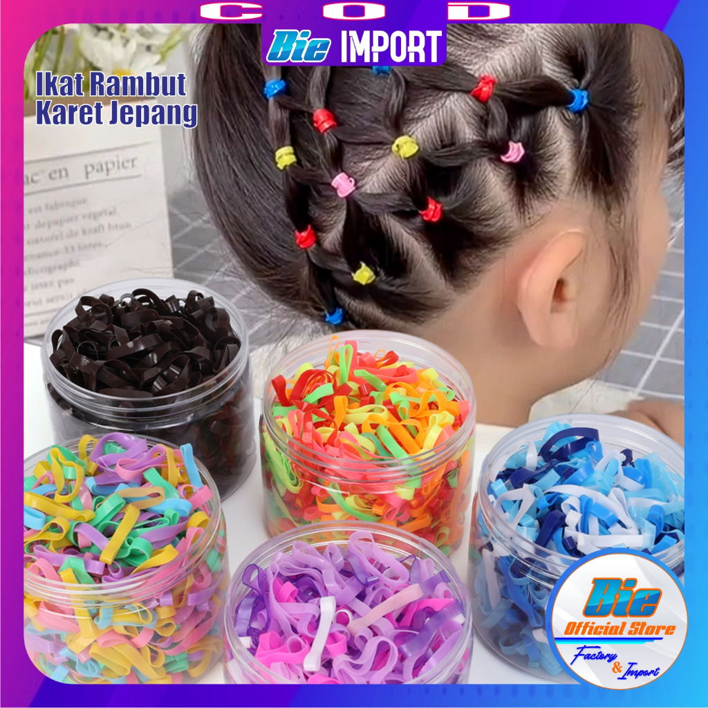 Jual (Isi 1000 Pcs) Ikat Rambut Karet Jepang Korean Style Impor Murah ...