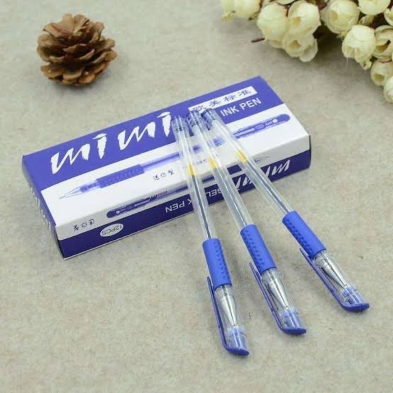 Jual Pulpen GEL INK PEN MIMI 0.5MM Hitam, Biru, Merah | Shopee Indonesia