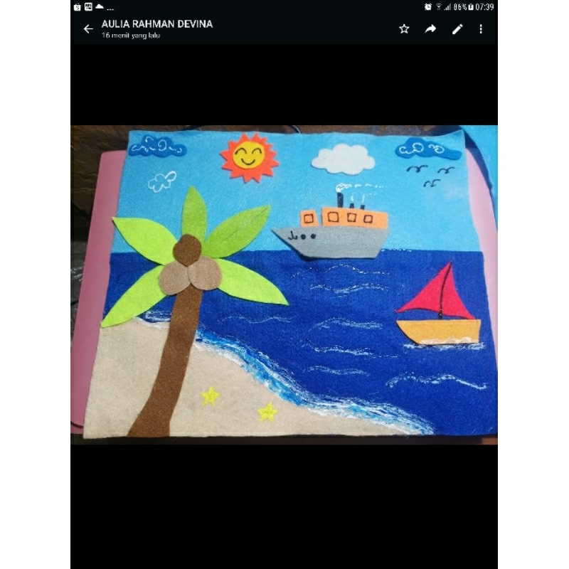 Jual prakarya kain flanel seni tempel dan jahit feston prakarya ...