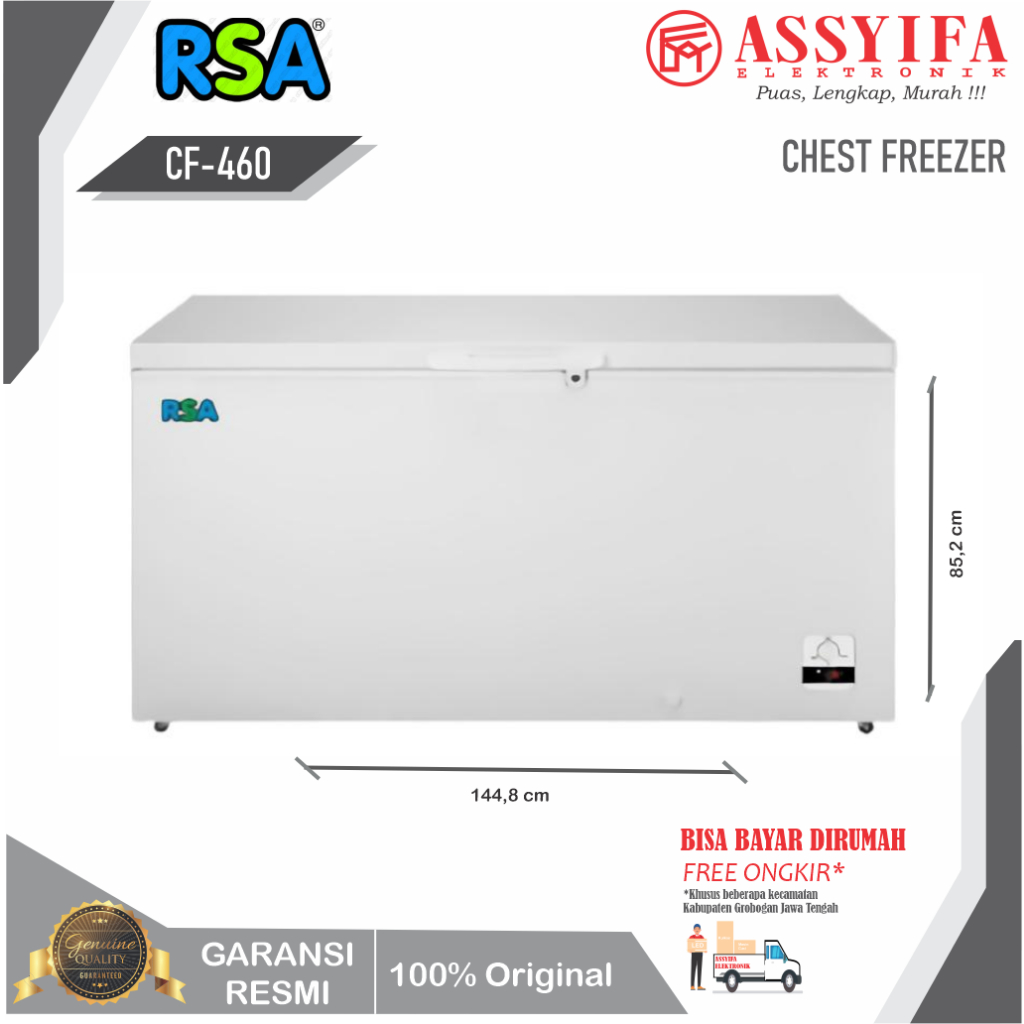 Jual FREEZER BOX RSA 460 LITER CF 460 - CHEST FREEZER RSA 460 LITER ...