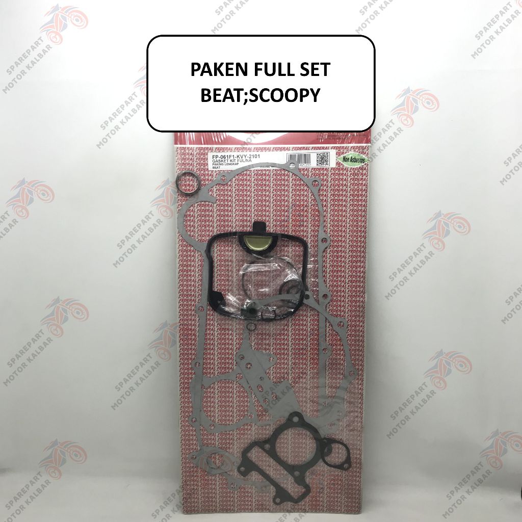 Jual Gasket Kit Full Set / Paking Lengkap HONDA BEAT - FEDERAL ( FP-061F1-KVY-2101 ) | Shopee ...