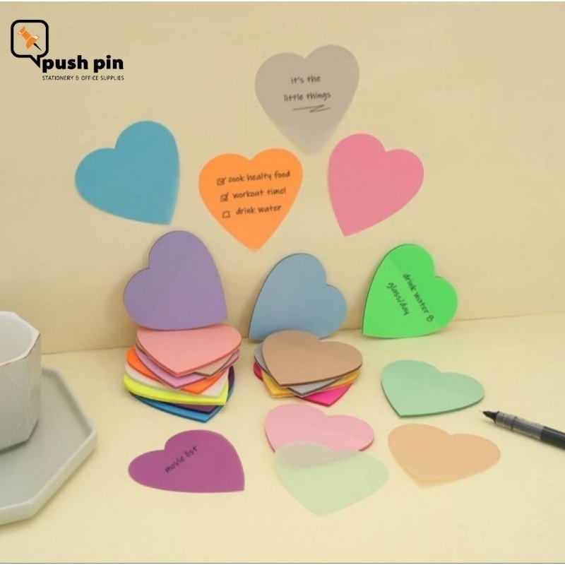 Jual Heart Shaped sticky notes/Sticky Note Bentuk Hati | Shopee Indonesia