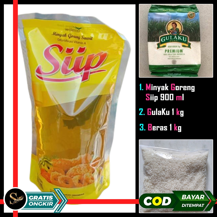 Jual [Paket Sembako Murah 1] Minyak Goreng Refil Kemasan 1 liter ...