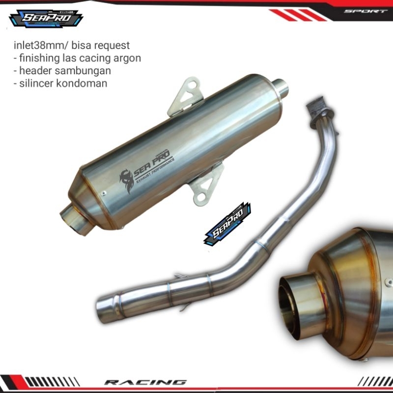 Jual Knalpot standar racing kondoman inlet 38 Aerox Nmax Pcx Vario ...