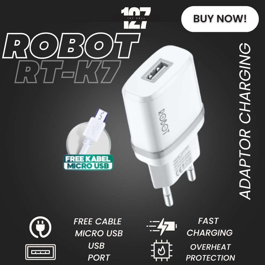 Jual Adaptor Charging Kepala Charger Robot RT-K7 Quick Charging Gratis ...