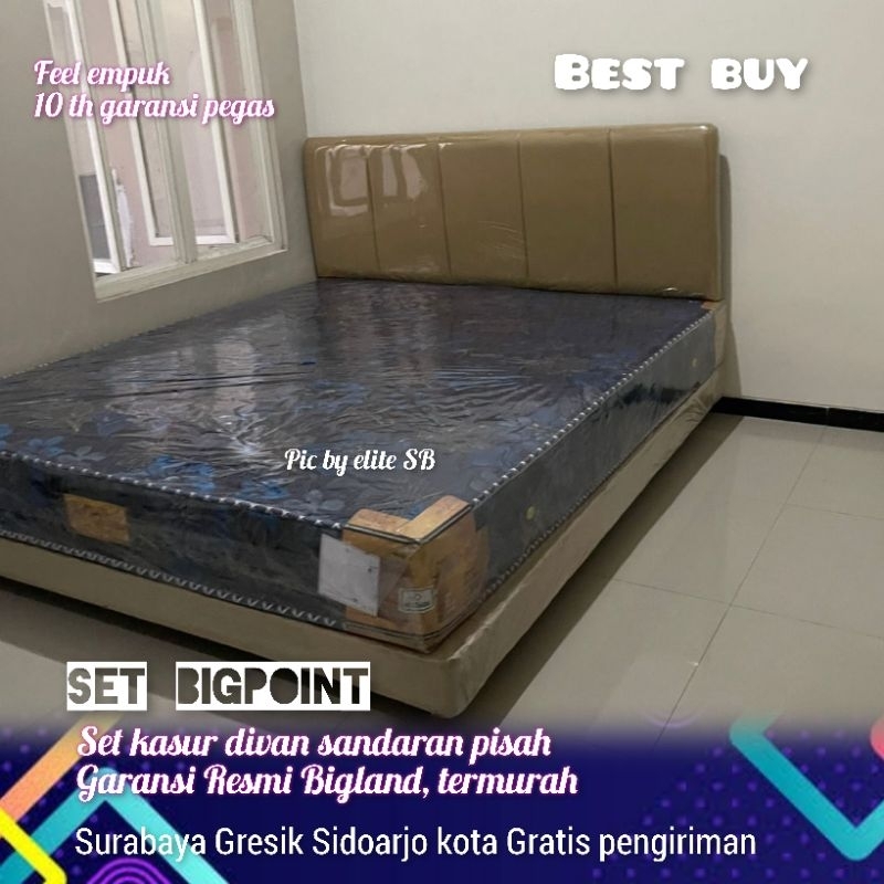 Jual Set Bigpoint divan sandaran kasur spring bed garansi dari Bigland ...