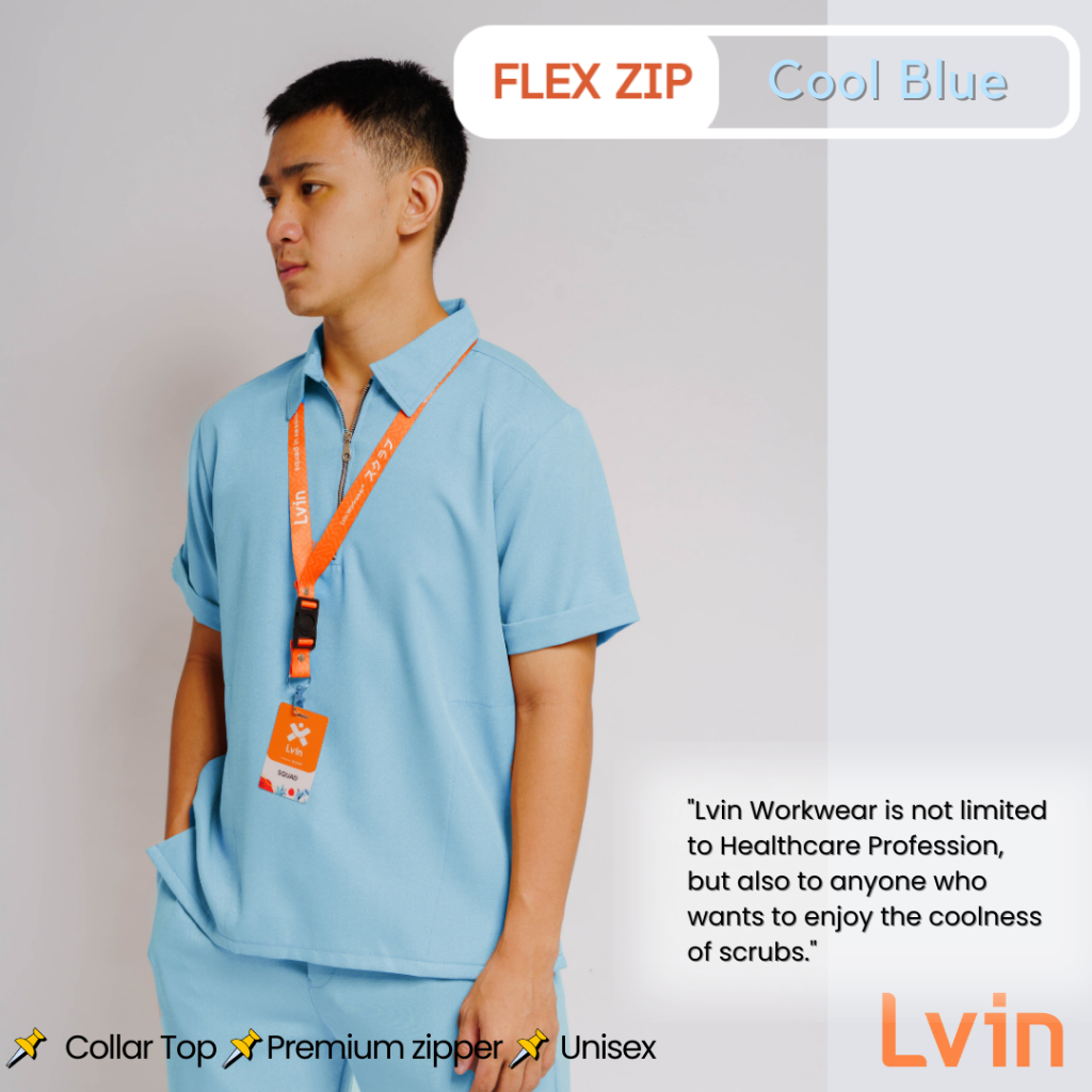 Jual [ Lvin ] FLEX FIT ZIPPER - Baju OKA Lengan Pendek / Baju Jaga ...