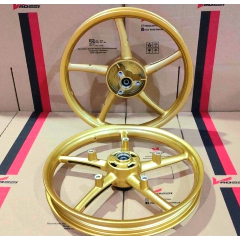 Jual velg rc Vrossi model sanca RCB satria fu 150 warna gold | Shopee ...
