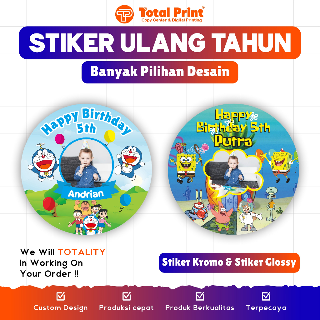 Jual STIKER ULANG TAHUN / STIKER ULANG TAHUN ANAK / LABEL ULANG TAHUN ...